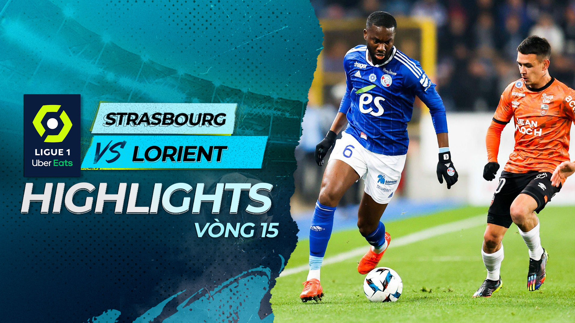 Highlights Strasbourg - Lorient (Vòng 15 - Giải VĐQG Pháp 2022/23) | VieON