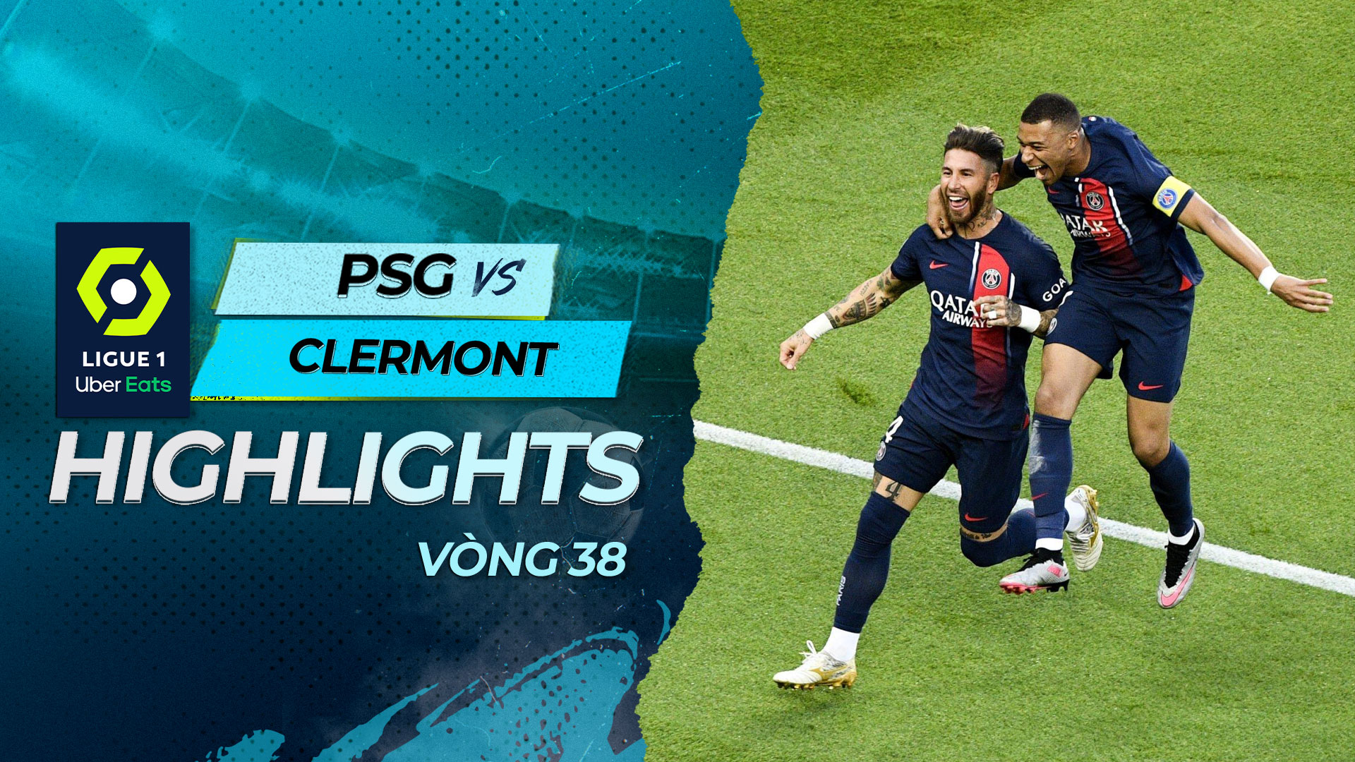 Highlights PSG - Clermont (Vòng 38 - Giải VĐQG Pháp 2022/23) | VieON