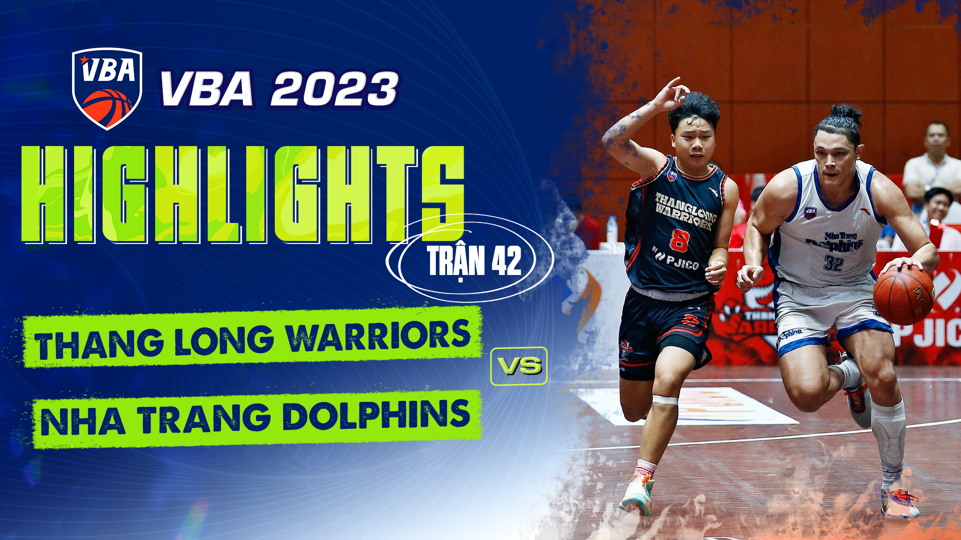 Highlights Thang Long Warriors - Nha Trang Dolphins (Trận 41 - Vòng Bảng VBA 5x5 2023) | VieON